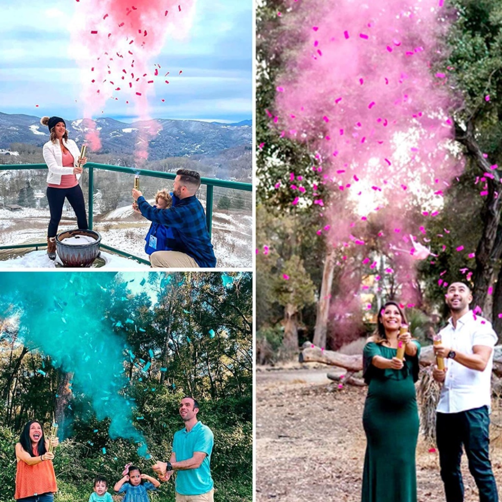 พลุกระดาษแบบหมุน Party Popper Confetti - Party Confetti Gender Reveal ...